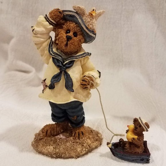 Boyds Bears | Accents | Boyds Bear With Small Bear In Boat Figurine ...